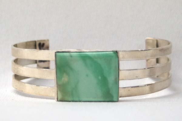 Navajo Sterling Silver Turquoise Bracelet, Bitsoi