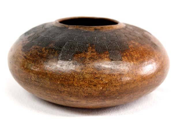 Native American Navajo Pottery Jar By L. Wilson