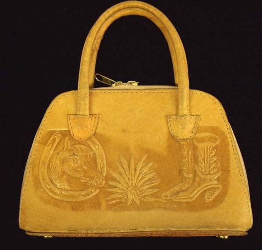 Small Mexican Hand Tooled Leather Purse Looks New