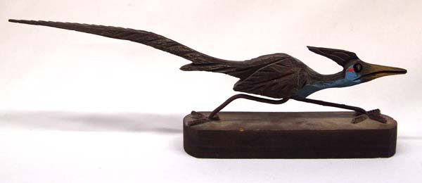 Hand Carved Wood Roadrunner by J. V. Fitzgerald