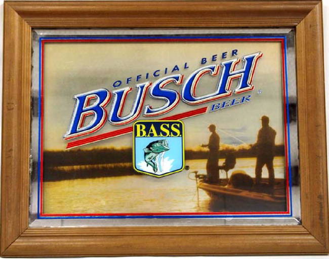Official Busch Beer Bass Masters Framed Mirror
