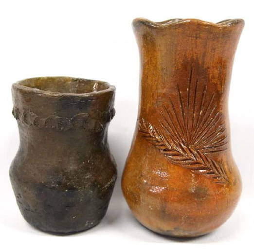 Pair Of Native American Navajo Pottery Jars