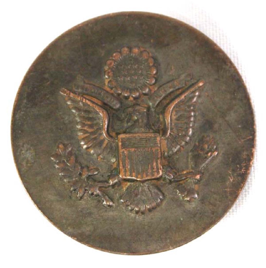 Antique Copper Eagle Button Buckle