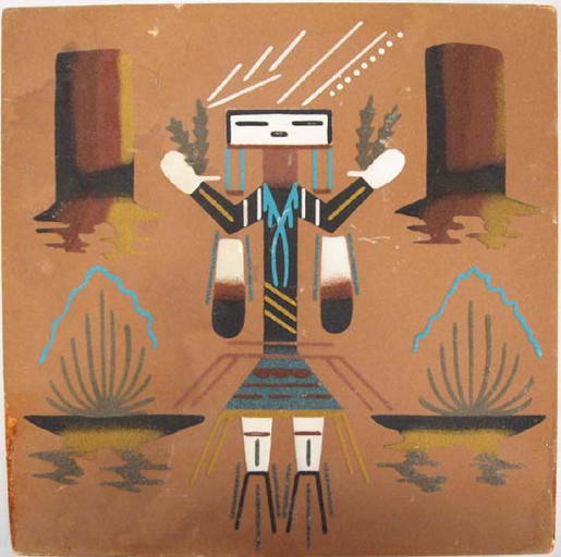 Navajo Yei Dancer Sand Painting by L C Frank - Feb 12, 2017 | Desert ...