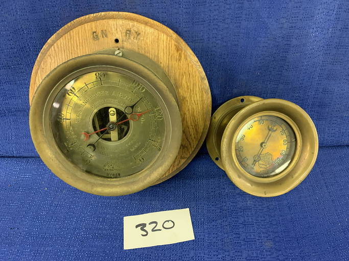 Pair Of Brass Gauges