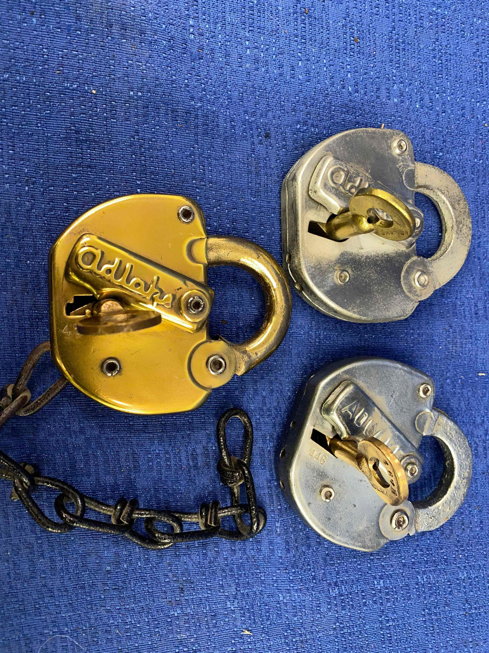 3 Adlake Railroad Locks With Keys
