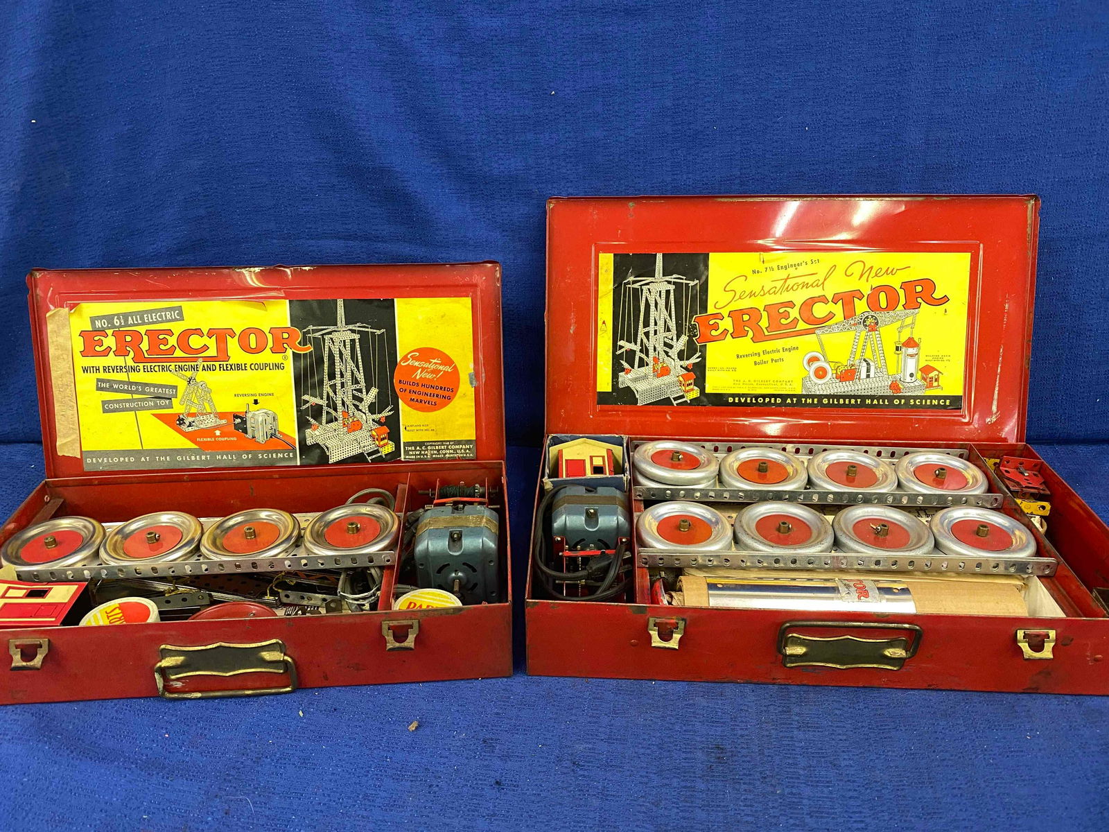For Auction: 2 A.C. Gilbert Erector Sets in Metal Boxes (#400424) on ...