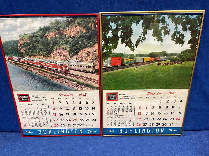 2 Burlington Route Calendars (#300170) on Mar 05, 2022 | Nordic Auction ...