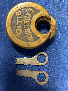 Excelsior Six Lever Brass Lock