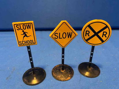 Vintage Metal Railroad Signs