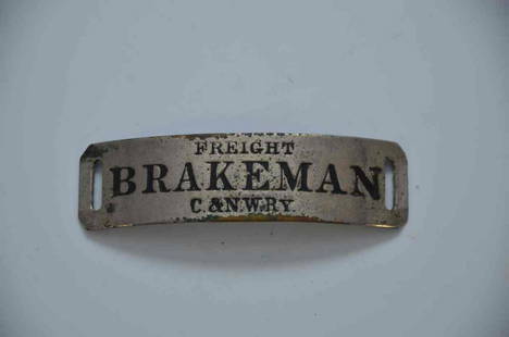 Chicago And Northwestern Rr Freight Conductor/brakeman Badges
