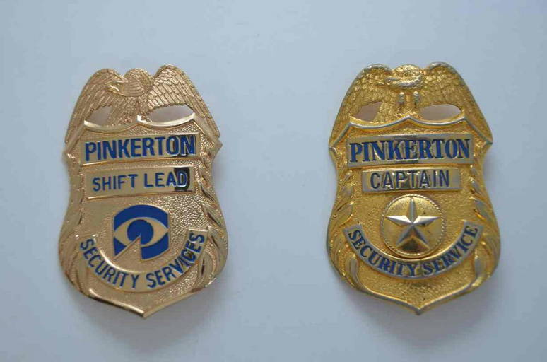 Two Pinkerton Security Service Badges (#434589) on Oct 22, 2022 ...