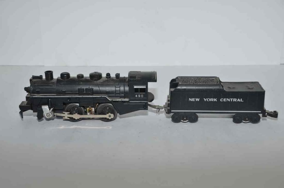 Marx O Scale #490 Locomotive And Crane Car
