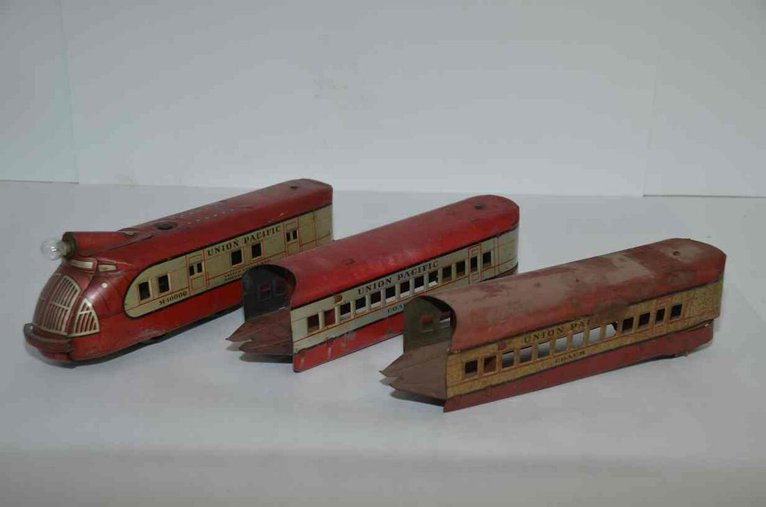 Marx O Scale Union Pacific Rr M10000 Locomotive And Coaches