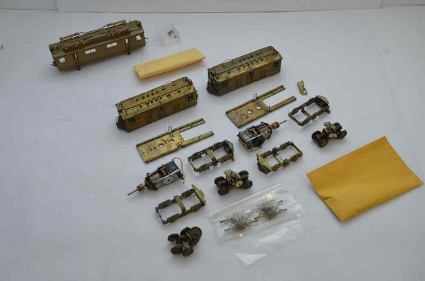 Three Brass Electrified Box Cab Locomotives And Parts Ho Scale