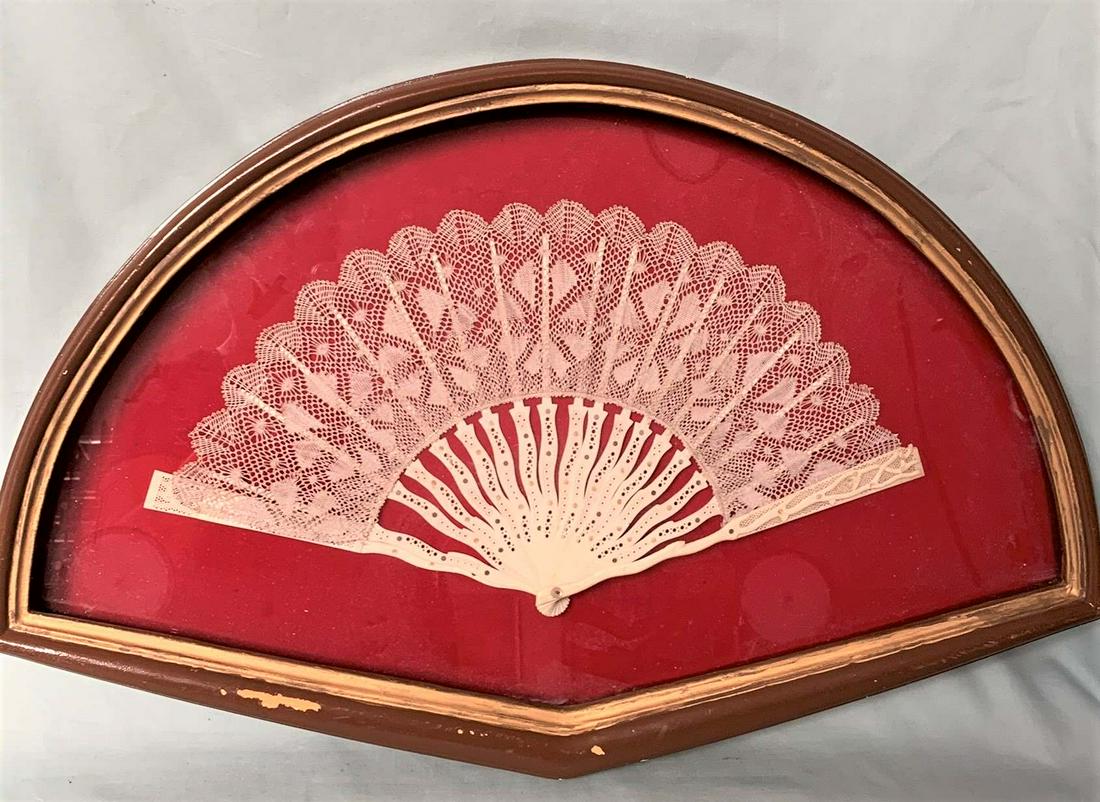 Victorian Fan in Shadowbox Frame - Jan 08, 2020 | Anzardo's Fine Arts in FL