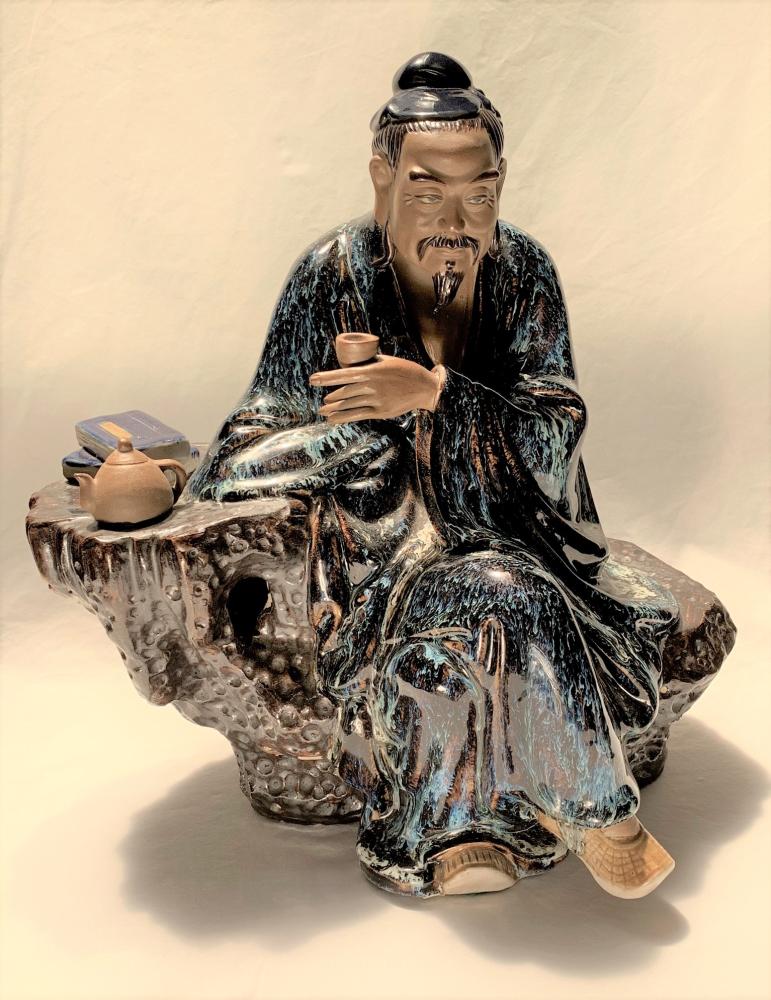 Large Chinese Shiwan Pottery Figure Of Lu Yu - The Sage - Apr 15, 2020 ...