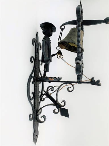 Antique Cast Iron Figural Door Bell