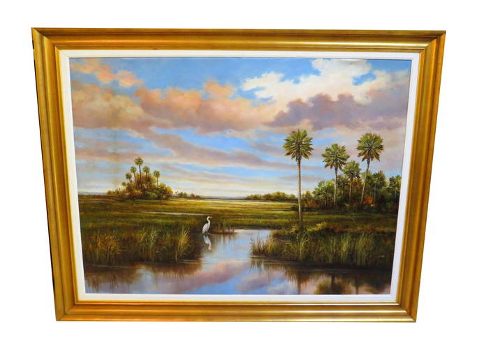 M.p. Elliott Oil/canvas "florida Everglades"