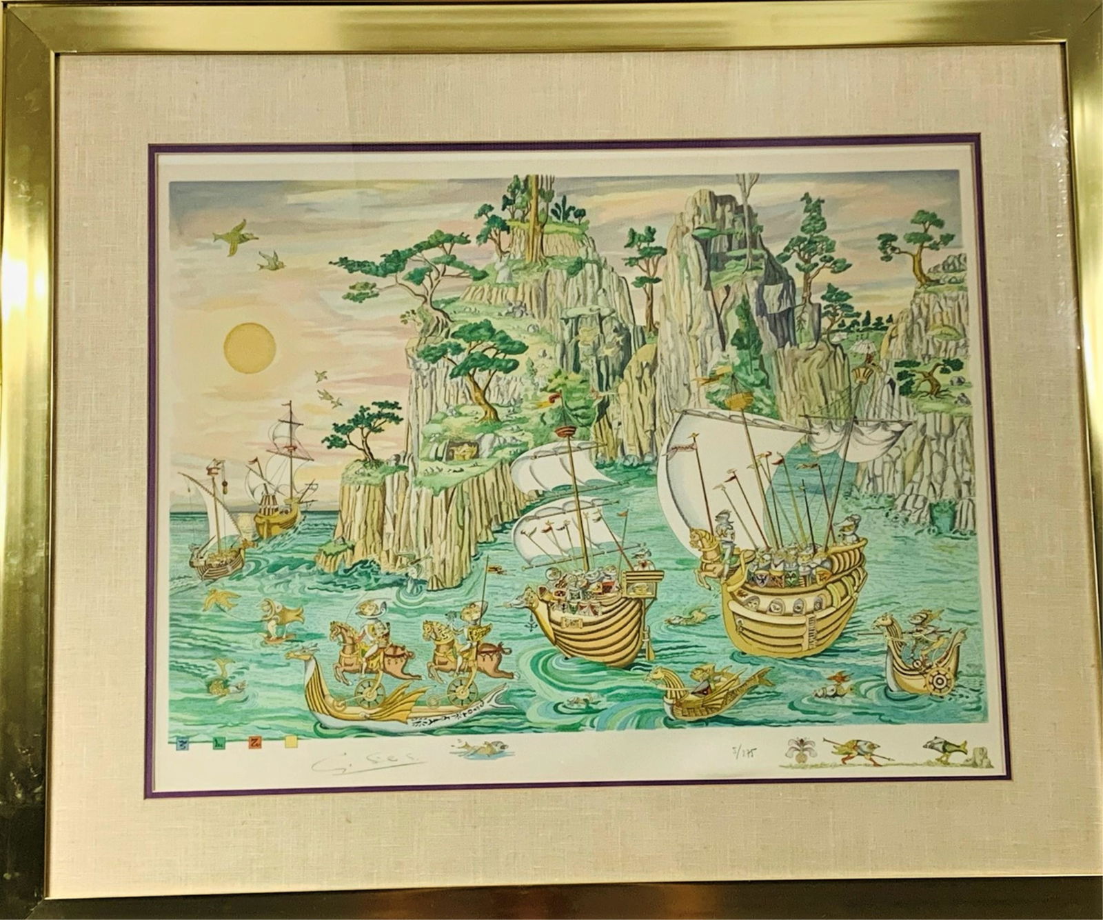 Guillermo Silva Lithograph "Sailboats" - Aug 25, 2021 | Anzardo's Fine ...