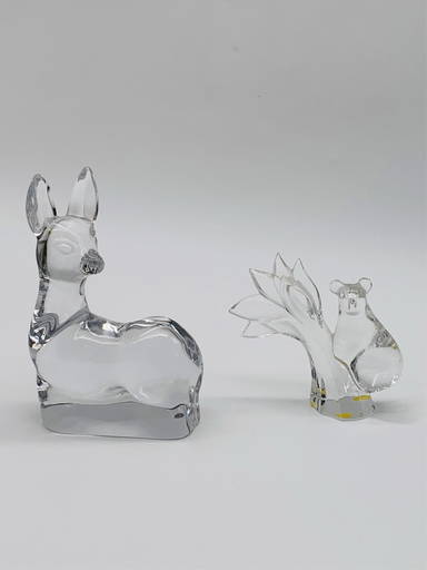 Vintage Daum, Baccarat Animal Figurines