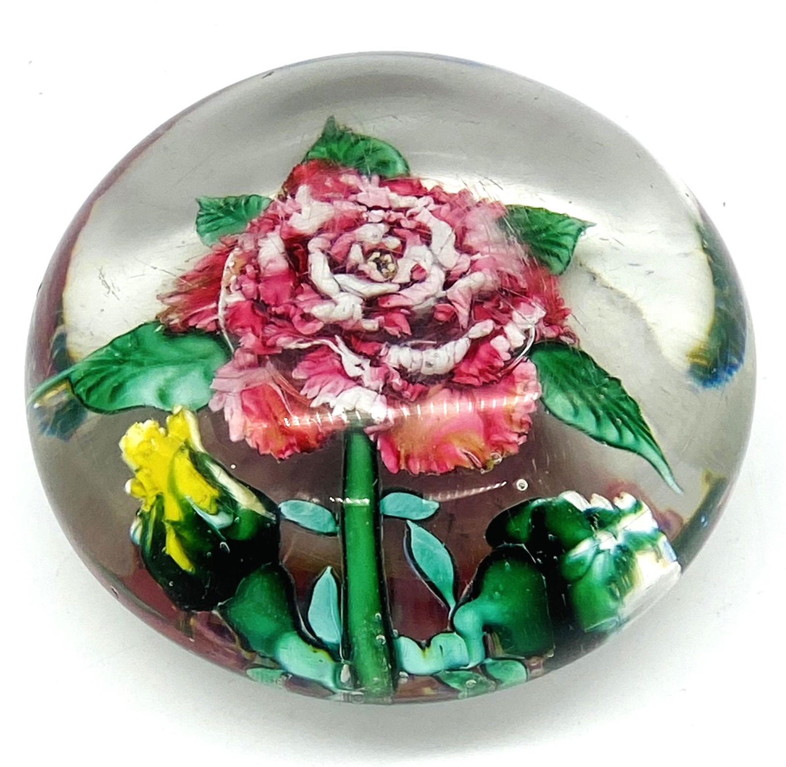 Rare Important 19c Magnum Rose Paperweight