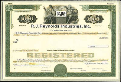 R.j. Reynolds Industries, Inc. Unique Production M