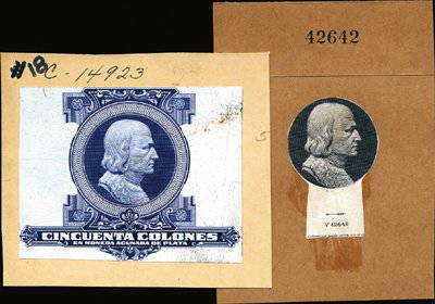 Costa Rica Banknote Proof Vignettes And Titles