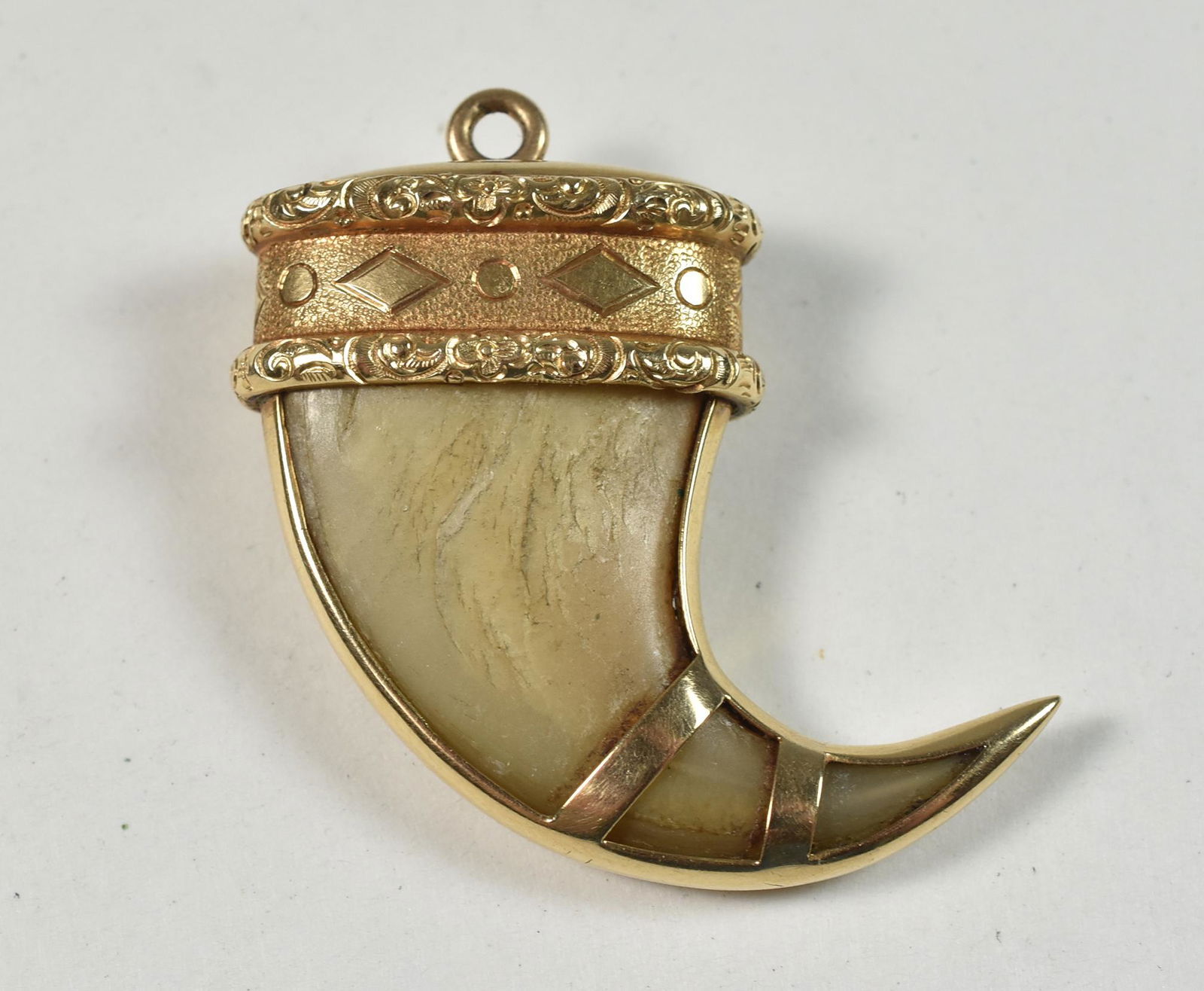 Antique Bear Claw Watch Fob 14k