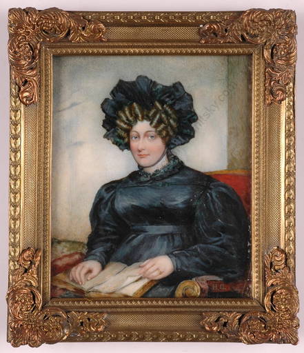 Henry Collen (b.1798) "english Lady", High Quality Large Miniature, 1820s