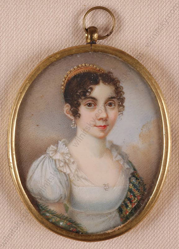 Franziska Schoepfer (1763-1836)-attrib. "portrait Of A Young Lady ...