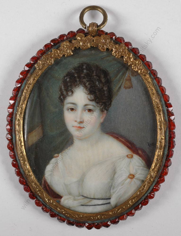 Carl Friedrich Christian Roth (1766-1854) "portrait Of A Young Lady ...