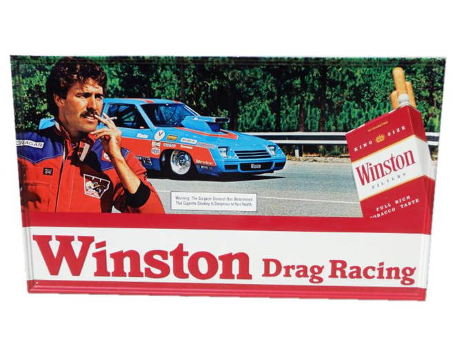 Wintston Drag Racing Cigarette S/s Adv. Sign