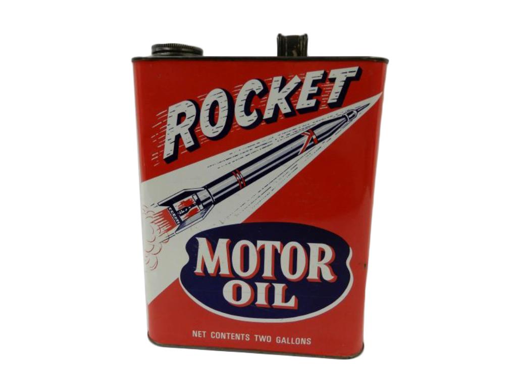 ROCKET MOTOR OIL TWO GALLONS CAN - Jan 11, 2020 | Shackelton Auctions ...