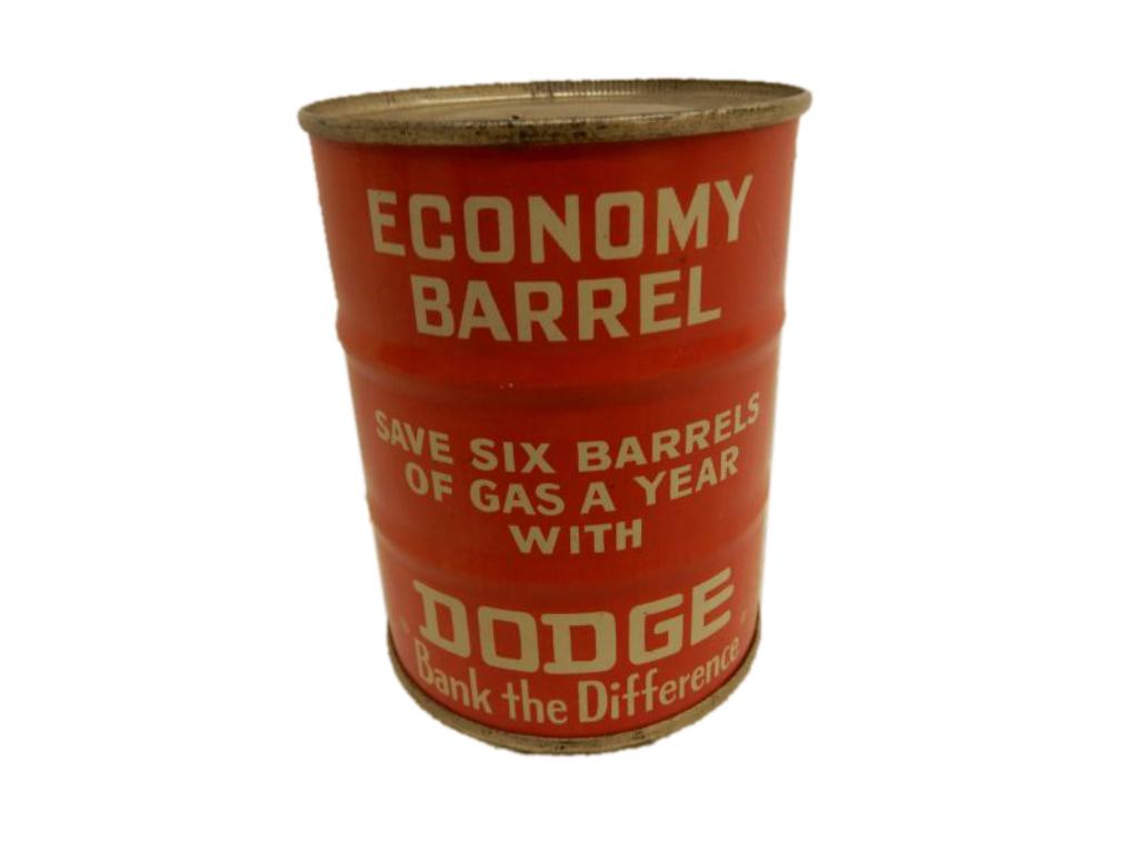 DODGE "BANK THE DIFFERENCE" ECONOMY BARREL BANK CORRECT - Feb 22, 2020 ...