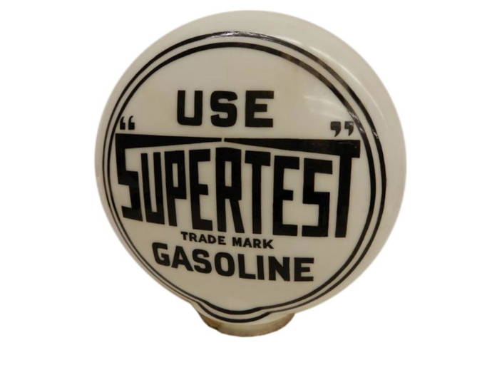 Use Supertest Gasoline Milk Glass Gas Pump Globe One