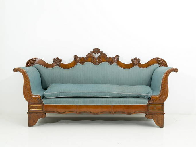 Stuffed wooden sofa. 19th century - Mar 19, 2020 | Viscontea Casa d ...
