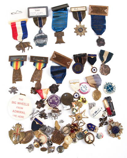 Fraternal Order And Other Badges & Buttons Lot Of 50+