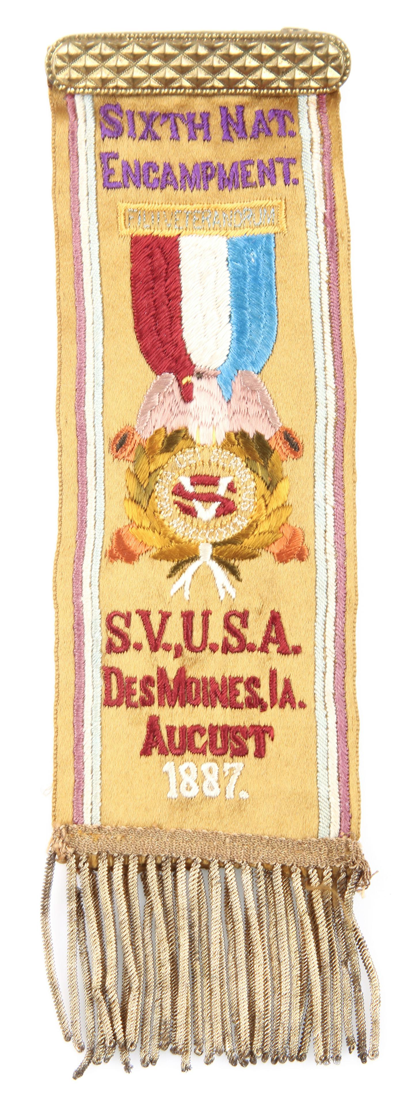 Sons Of Union Veterans 1887 National Encampment Ribbon