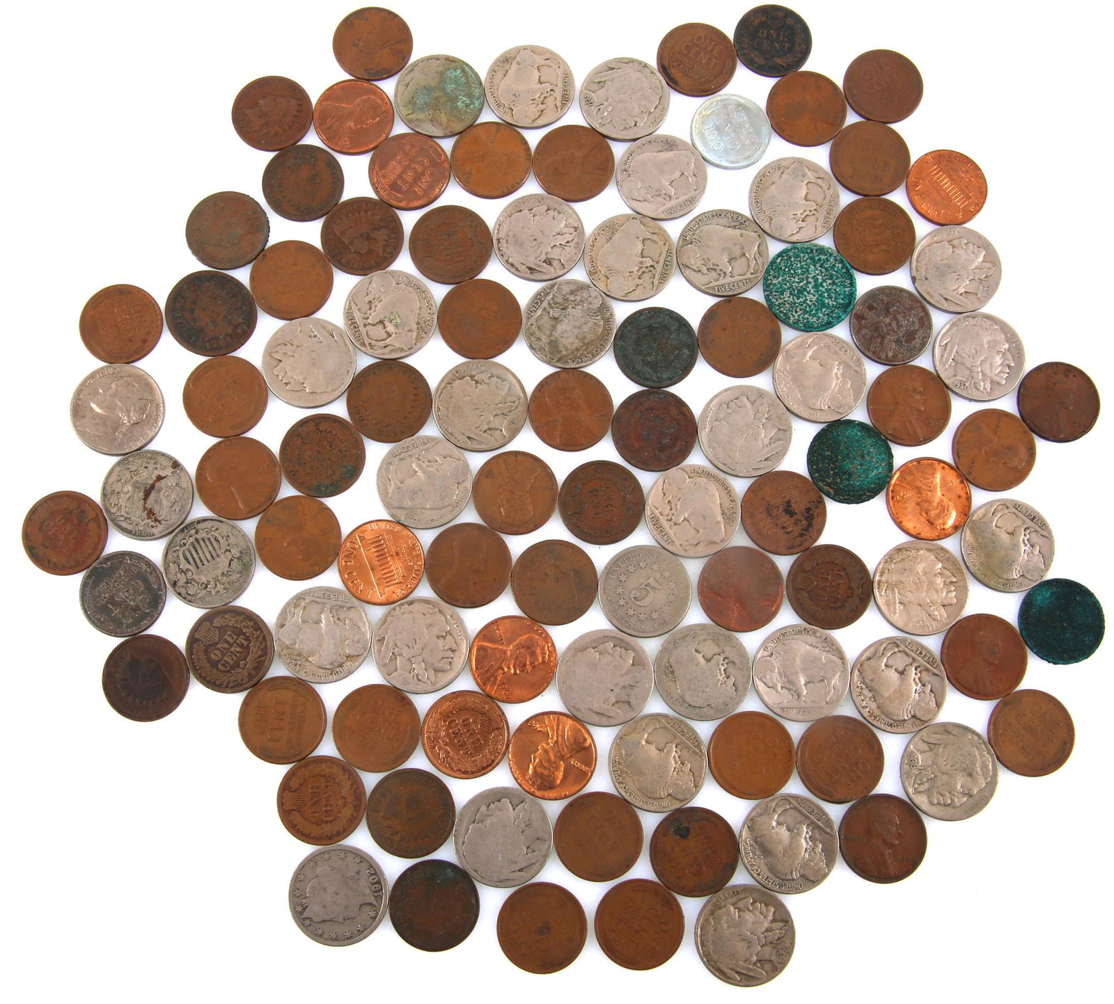 Us Coin Assortment Pennies, Nickels & More