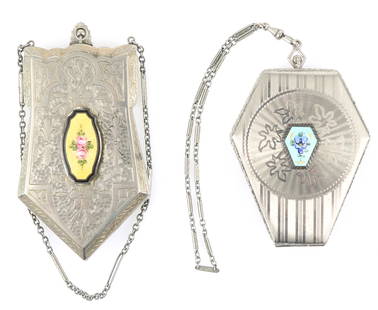 1920s Guilloche Enamel Compacts