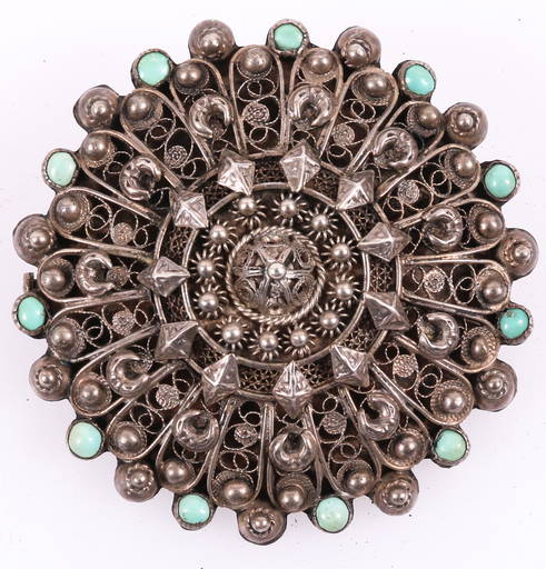 20TH C. .800 SILVER ITALIAN FILIGREE TURQUOISE BROOCH - Sep 03, 2021 ...