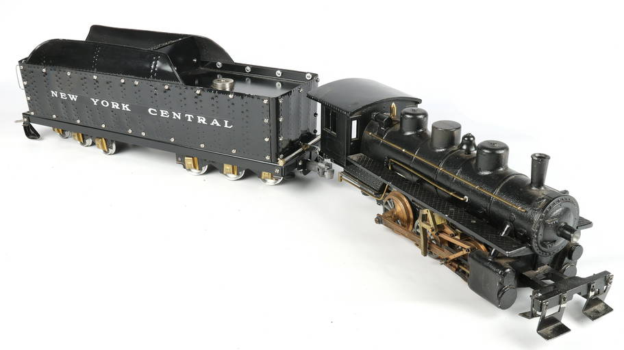 Cast Iron & Brass Model Steam Engine & Tender