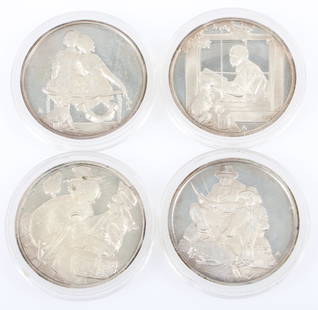 Four Framed Norman Rockwell "the Seasons" Prints