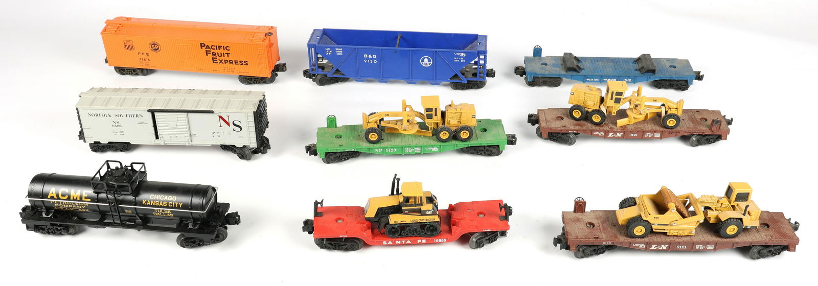 Lionel O Gauge Model Trains Lot Of 9