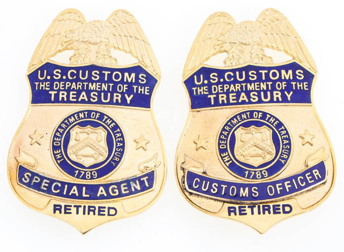 U.s. Customs Treasury Special Agent & Officer Badges