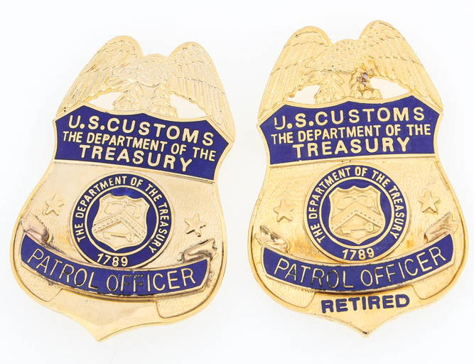 U.S. CUSTOMS TREASURY PATROL OFFICER BADGES LOT OF TWO (#48331) on May ...