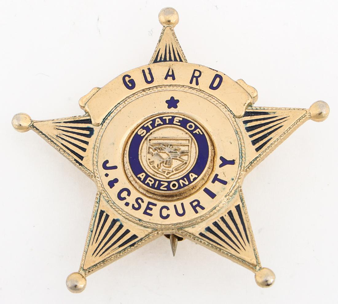 Arizona J. & C. Security Guard Badge