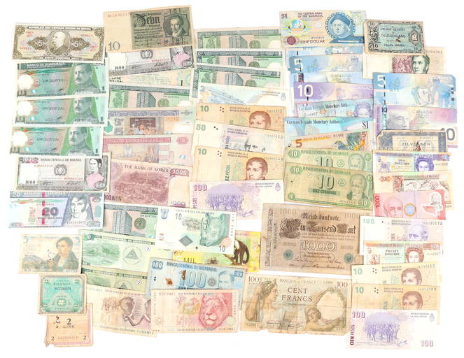 WORLD CURRENCY NOTES (#46213) on Jun 23, 2022 | Omnia Auctions in FL