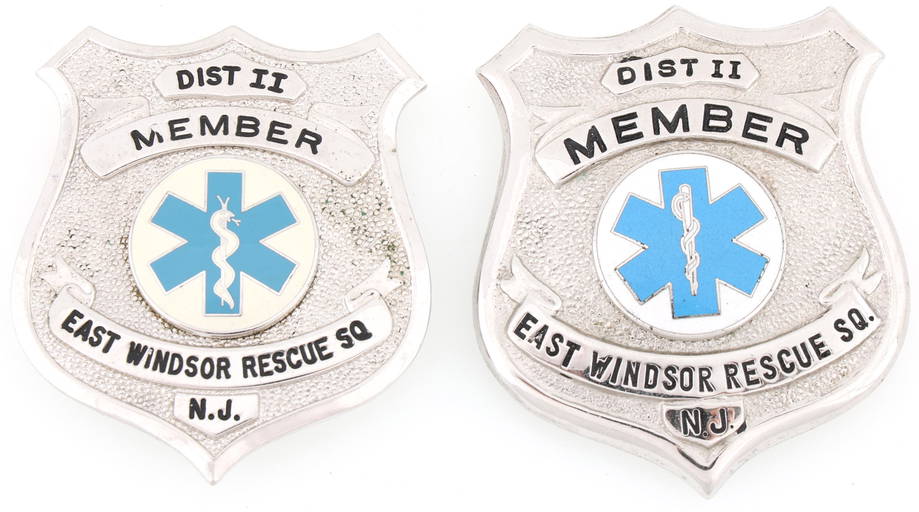 East Windsor New Jersey Rescue Squad Badges